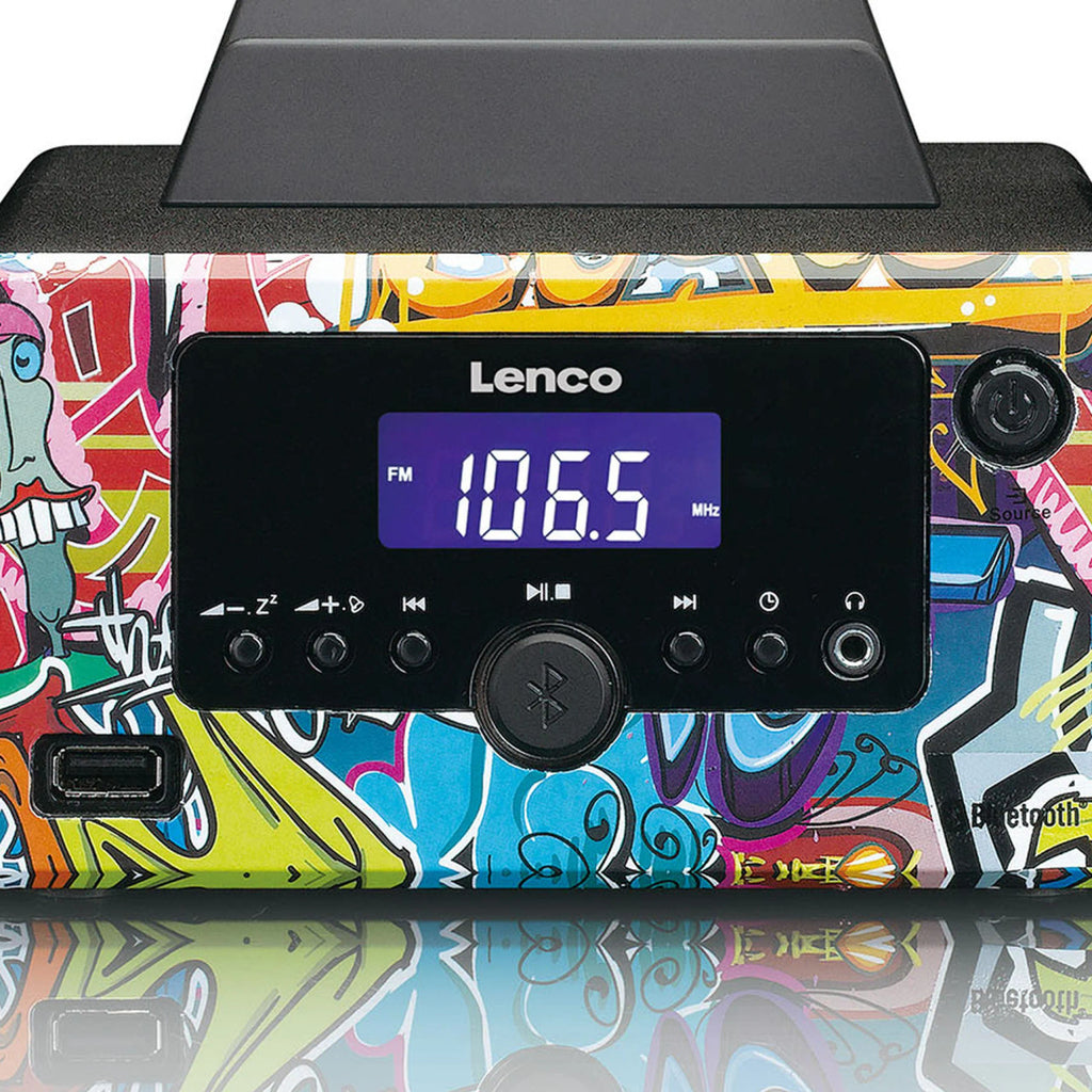 Lenco MC‑020 Tags Micro Music System – FM Radio, Bluetooth, USB & AUX